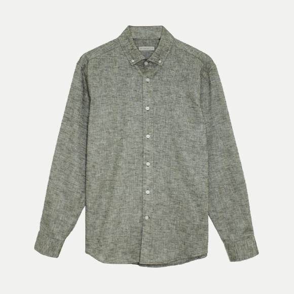 98 coast av | Shirts | 98 Coast Av Linen Look Shirt | Poshmark